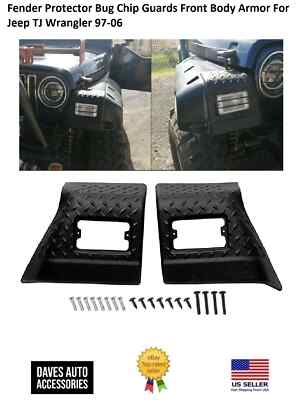 Front Fender Protector Armor Guards Fits 97-2006 Jeep TJ Wrangler -High ...
