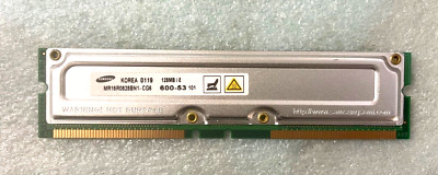 SAMSUNG 128 MB RAMBUS MEMORY MODULE MR16R0828BN1-CG6 600-53 RM2-CMP52 ...