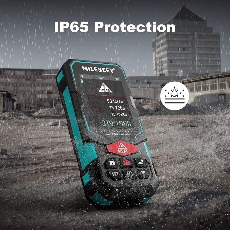 MiLESEEY 100M Laser Distance Meter with Pointfinder Camera Outdoor ...