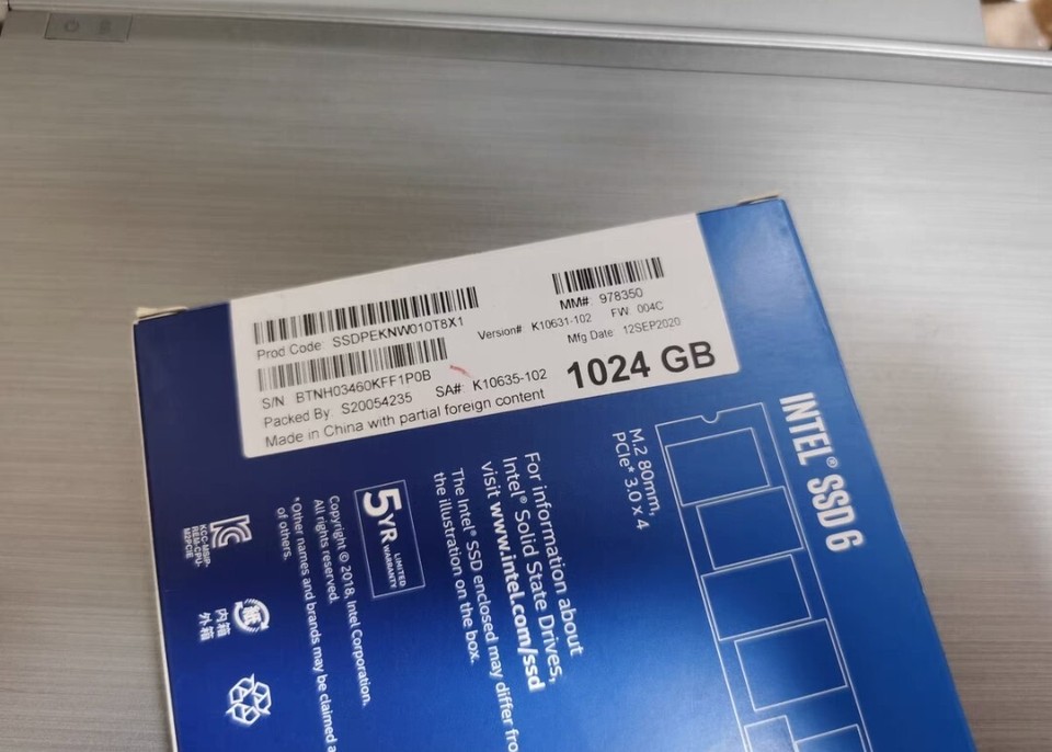 Intel 665p Series 1.0TB 2280 NVMe M.2 SSD Solid State Drive ...