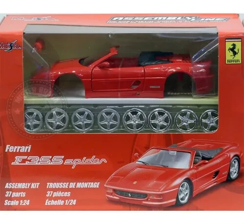 MAISTO ASSEMBLY LINE MODEL KIT FERRARI F355 SPIDER 1/24 DIECAST CAR ...