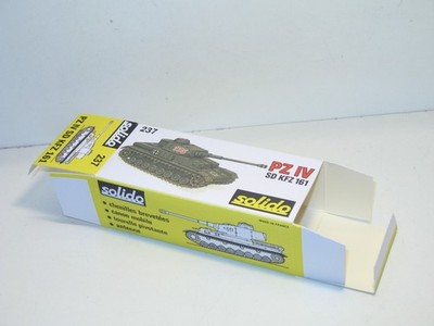 n164 SOLIDO boite repro CARTON DUR a L'IDENTIQUE militaire char panzer ...