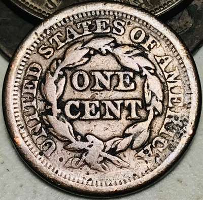 1852 Large Cent Matron Braided Hair 1C Ungraded US Copper Coin CC25582 ...