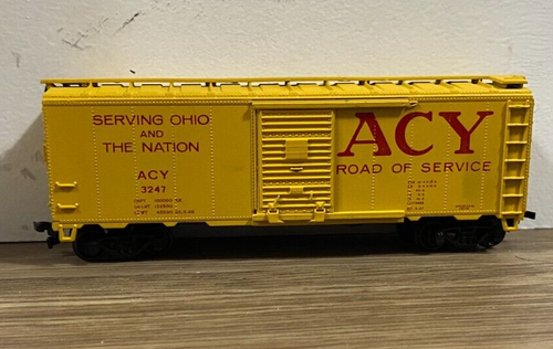 HO Scale Yellow ACY Road of Service Serving Ohio 40' Box Car #3247 | eBay