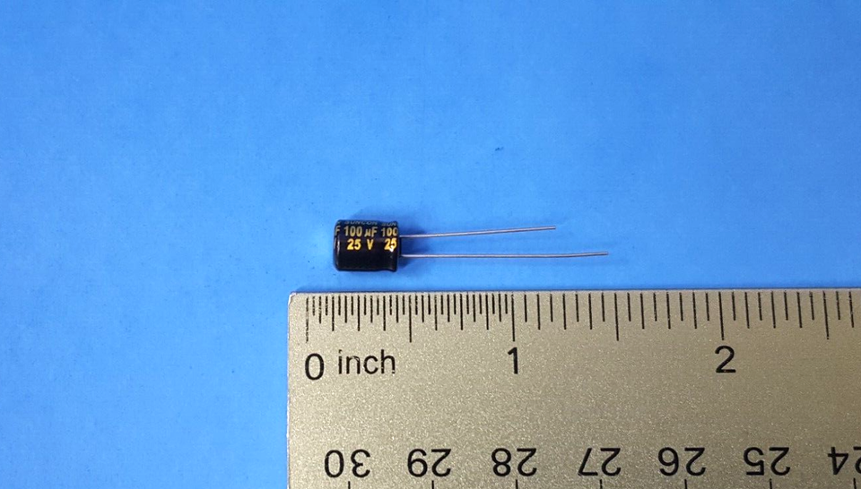 500PCS- CAPACITOR ELECTROLYTIC, 100UF, 100MF, 25V, 6.3X7MM SUNCON ...