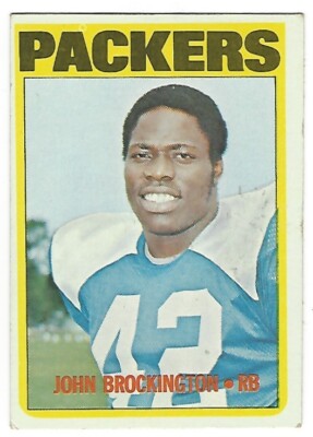 JOHN BROCKINGTON Rookie 1972 Topps Football RC #85 Green Bay Packers | eBay
