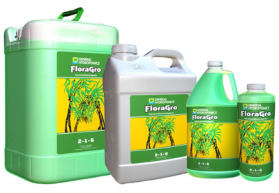 General Hydroponics FloraGro 1 QT, 1 Gal, 2.5 Gallon, 6 Gal flora gro ...