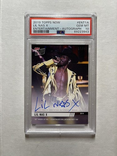 2019 Topps Now Lil Nas X Topps Certified Autograph Auto /99 PSA 10 Gem ...