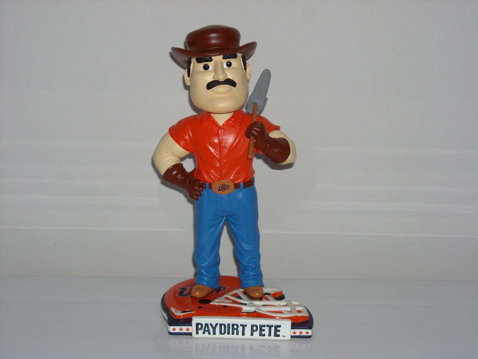 PAYDIRT PETE Mascot UTEP Miners 2010 Bobblehead Helmetbase NCAA Edition ...