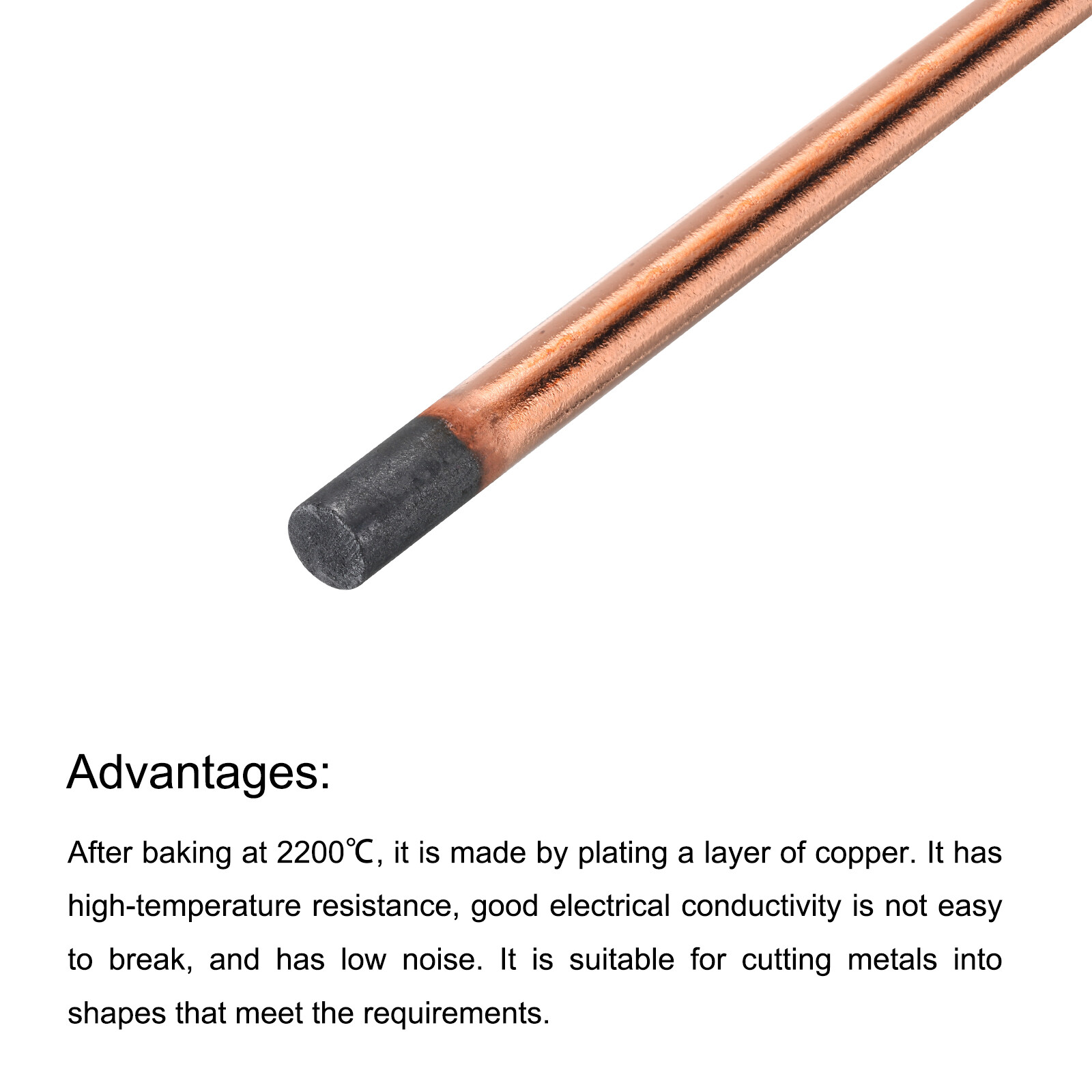 20pcs 10mmx355mm Carbon Arc Air Gouging Rods Copper Graphite Electrode ...