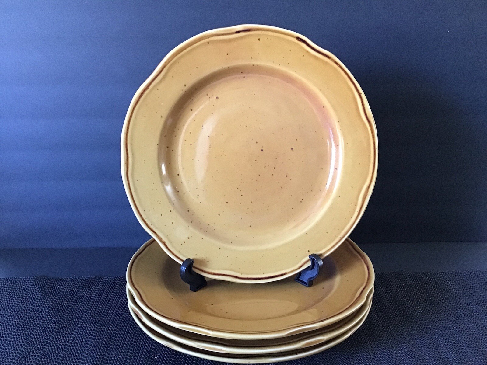 Set Of 4 Vintage Cannes Gold By Sabatier Scalloped Dinner Plates 11” | eBay