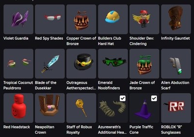Roblox Acc w/ Rare Offsales Red head stack, purple traffic cone and many more | eBay