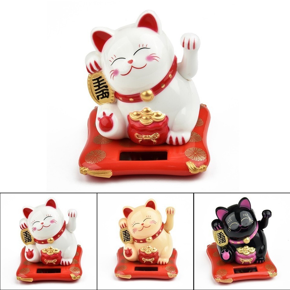 Wave Motion Japanese Lucky Cat Car Accessories Abundance at Your ...
