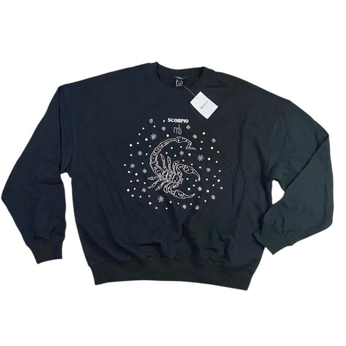 Forever 21 x Star Sign Scorpio Beaded Embroidered Oversized Sweater NWT ...