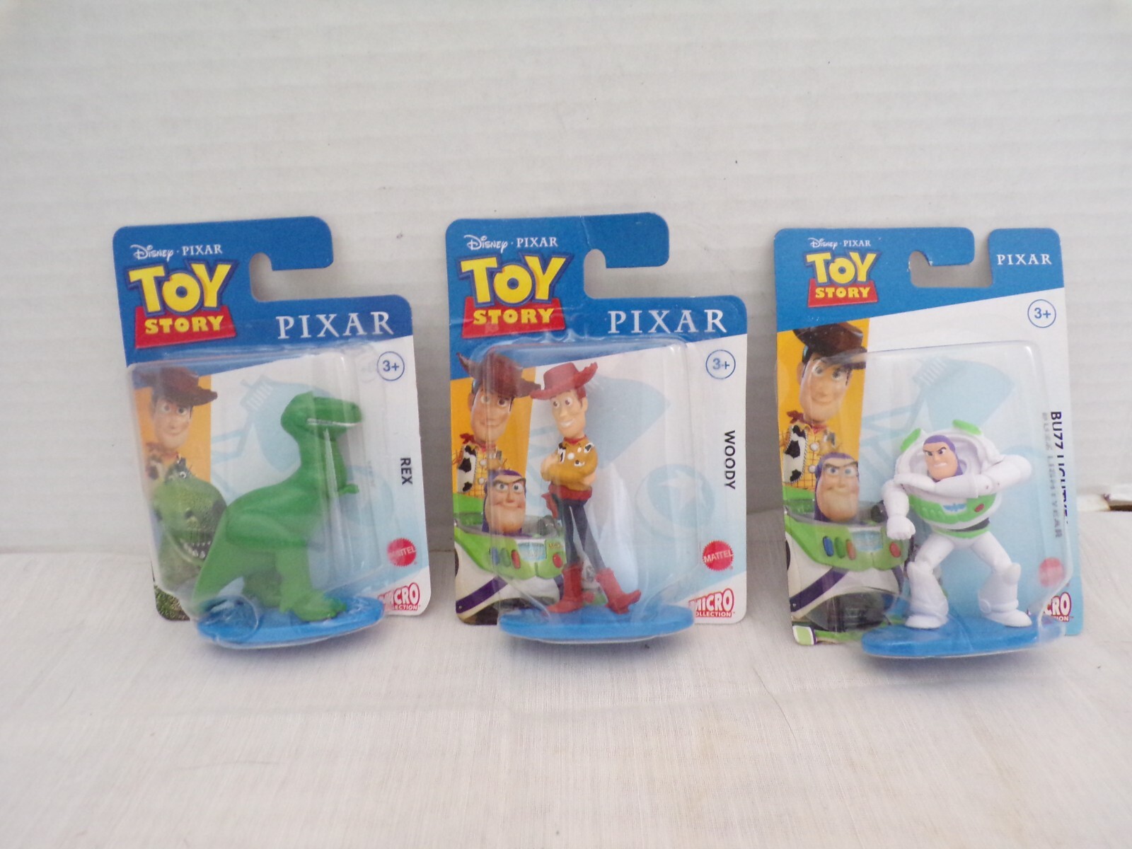 Disney Toy Story Woody, Rex, and Buzz Lightyear Micro Collection LOT of ...