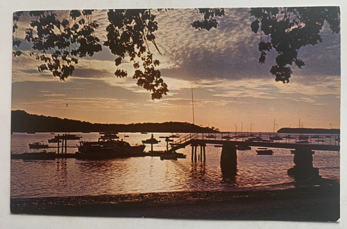 c1960s NY Postcard Northport Long Island LI Bay Sunset Mariners Inn ...