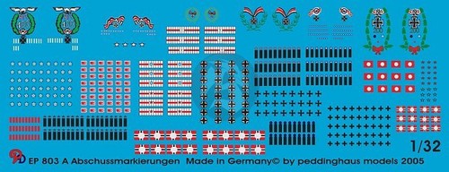 Peddinghaus 1/32 German & American Aircraft Kill Markings WWII ...
