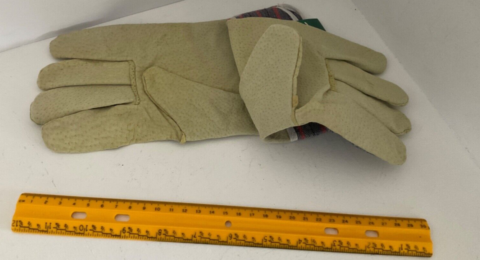 Handy Helper Utility Gloves One Size Leather Palm Non-Slip Grip New F25 ...