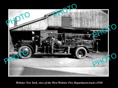 OLD 8x6 HISTORIC PHOTO OF WEBSTER NEW YORK THE WEST WEBSTER FIRE ...