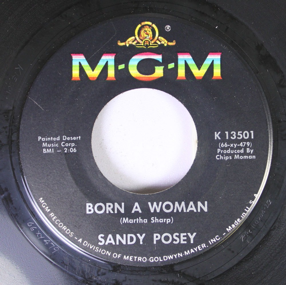 Pop 45 Sandy Posey - Born A Woman / Caution To The Wind On Mgm | eBay
