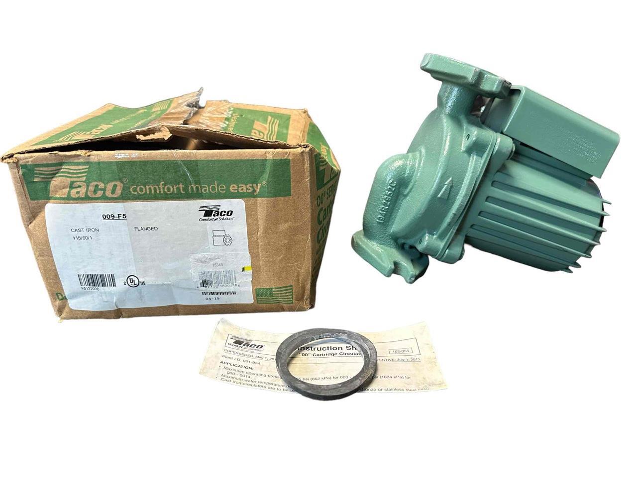 Taco 009-F5 1/8HP Cast Iron Circulator Pump for sale online | eBay