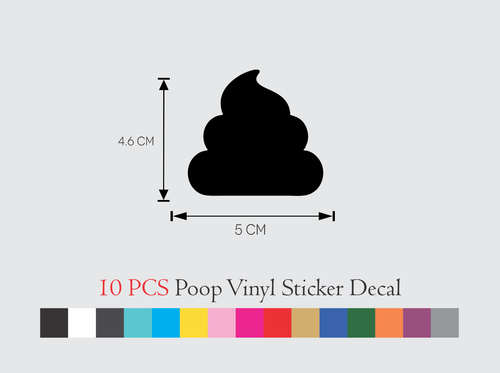 10 PCS Poop funny Vinyl Decal Sticker 2 Inch set | eBay