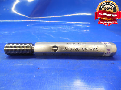 1/2 20 UNF 2A SET THREAD PLUG GAGE .5 GO ONLY P.D= .4662 1/2-20 UNF-2A ...