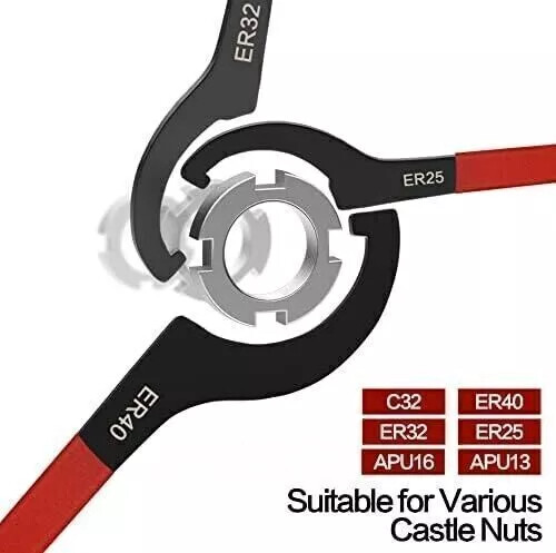 6pc Coil Over Wrench Shock Spanner Universal Adjustable C Shape ...