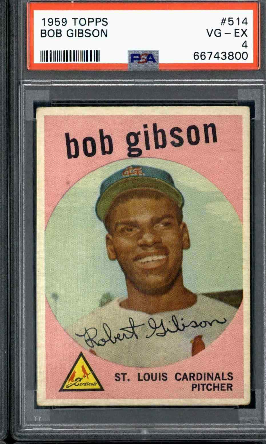 1959 Topps #514 Bob Gibson - PSA 4 (Rookie Card) Centered High End | eBay