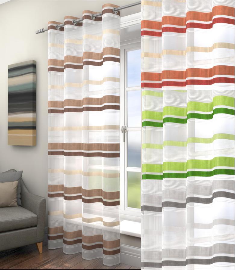 1 x VOILE NET CURTAIN PANEL EYELET & SLOT TOP HEADER ~ Many Designs ...