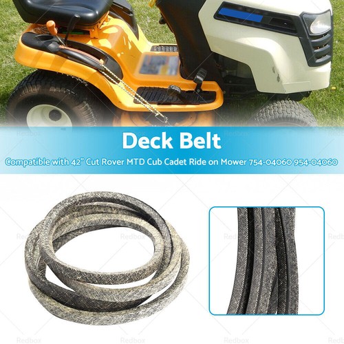 Deck Belt For 42" Cut Rover MTD Cub Cadet Ride on Mower 754-04060 954 ...