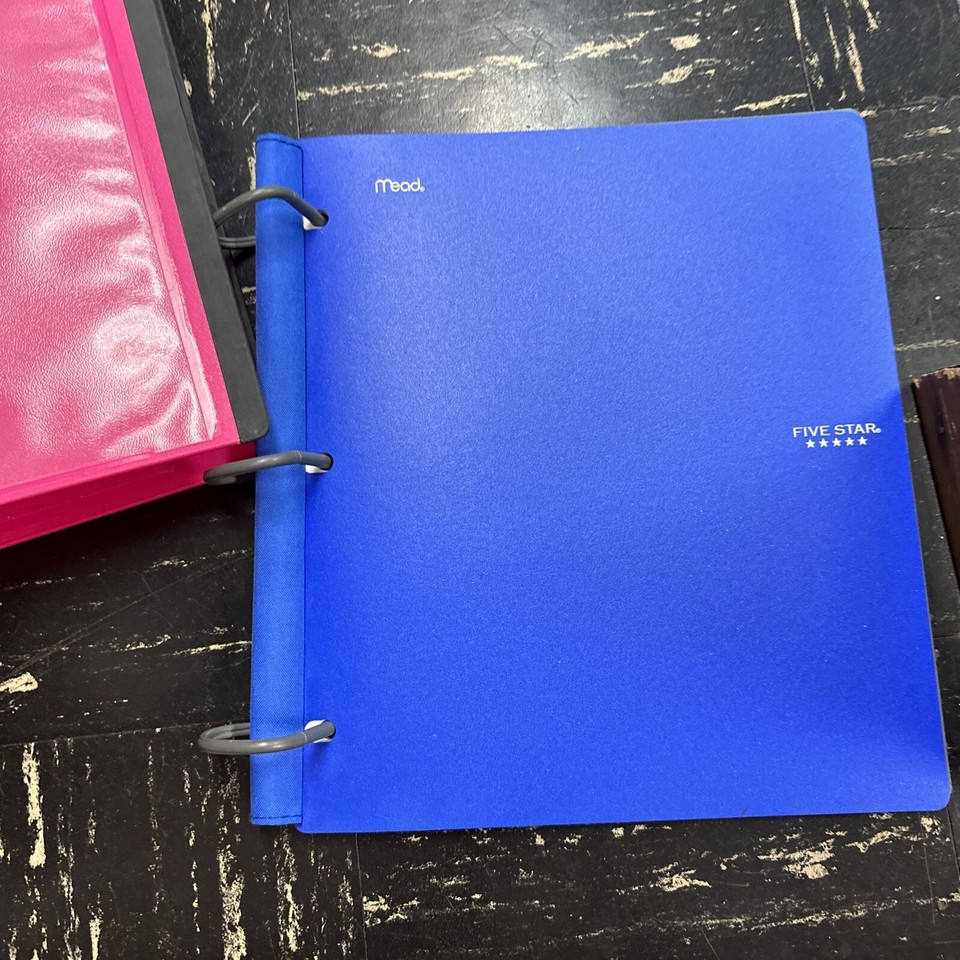 7x Var Mead Five Star Flex Hybrid Note Binder 1” Binder Notebook ...