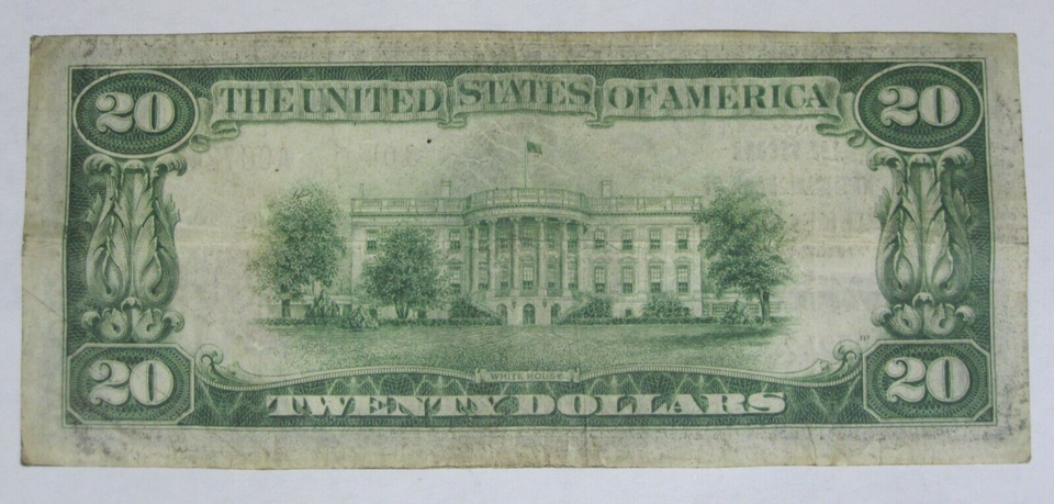 1929 $20 National Currency Wilkes Barre, PA Charter #104 Mid-Range ...