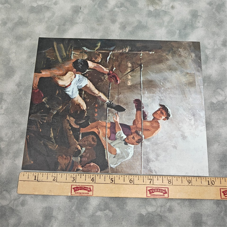 Boxing Ring Knockout Scene Art Print 8x10 c.1955 Vintage-Style Unframed ...