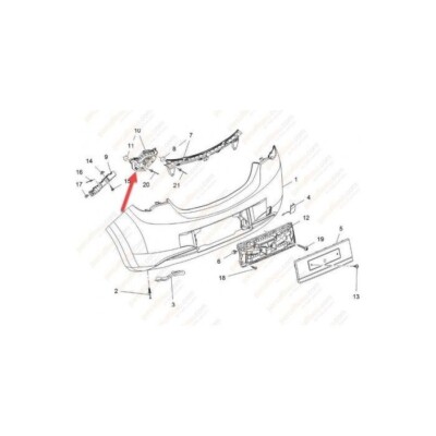 NEW ORIGINAL VAUXHALL CORSA E RIGHT REAR BUMPER BRACKET INNER 13399580 ...