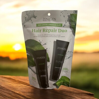 Zenagen EVOLVE Shampoo Treatment 2.5 oz & Repairing Conditioner 2.5 Oz ...