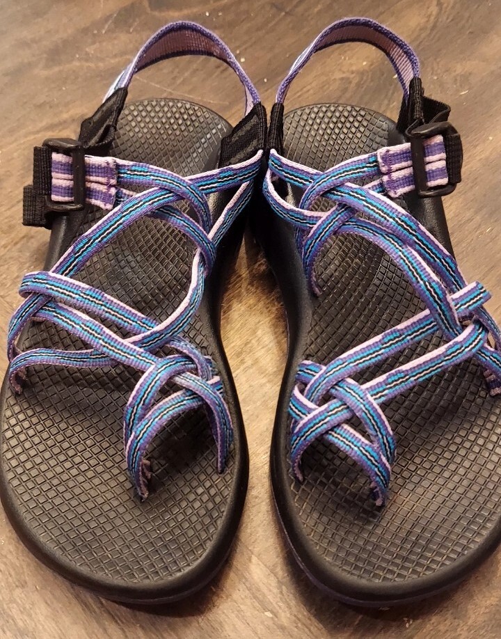 Chaco Z Cloud X2 Toe Strap Classic Sandals Water Hiking Teal Purple ...
