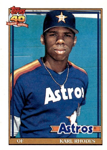 1991 Topps #516 Karl Rhodes - Houston Astros | eBay