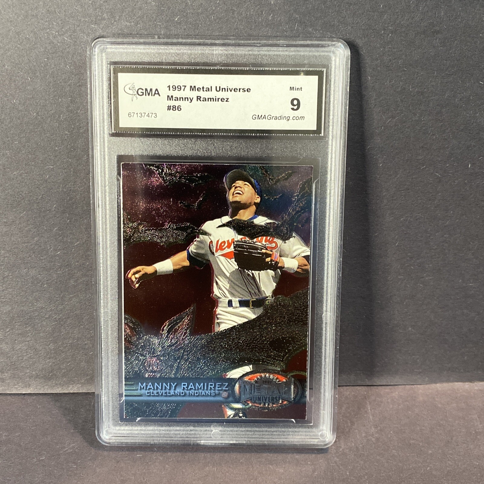 Manny Ramirez Indians #86 1997 Metal Universe Fleer Skybox Baseball GMA ...