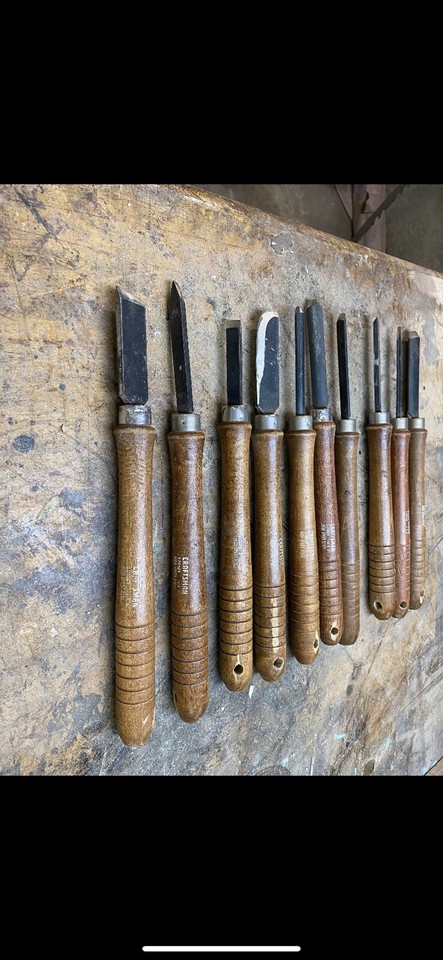 Vintage Craftsman USA High Speed Steel 10 pc wood turning chisel set | eBay