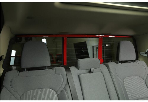 For Dodge Ram 1500 2018-2022 Soft Red Carbon Fiber Interior Rear Window ...