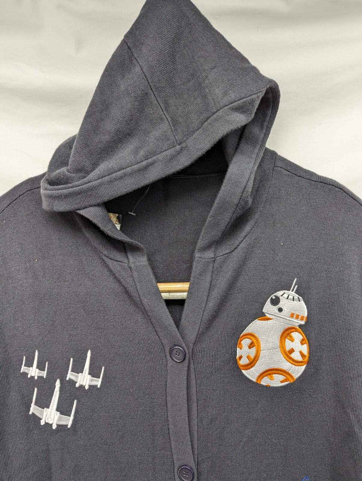 Her Universe Star Wars R2D2 and BB8 Patches Cardigan Hoodie Plus Size ...