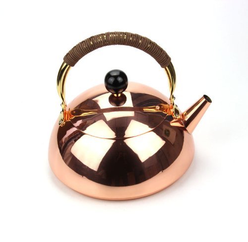 Pure Copper Kettle Pot with Lid Wood Handle S-820 2L 1929g 2000ml Japan ...