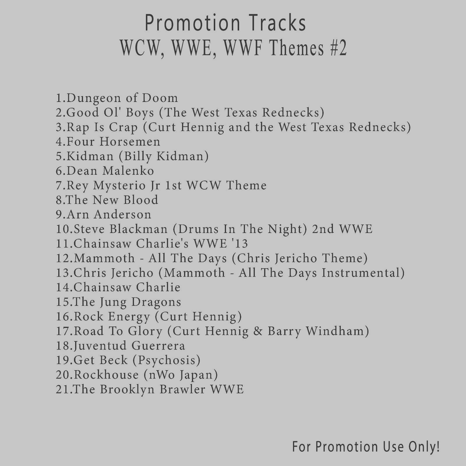 Themes.. White CD. WCW, WWE, WWF Themes #2 | eBay