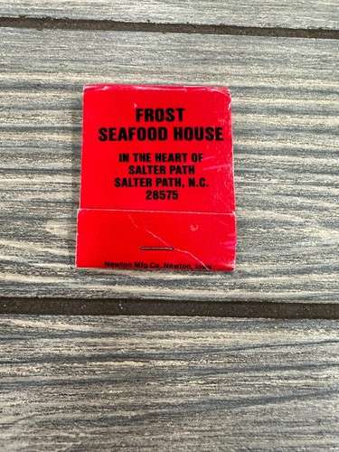 Vintage Frost Seafood House Salter Path NC Matchbook Advertisement | eBay