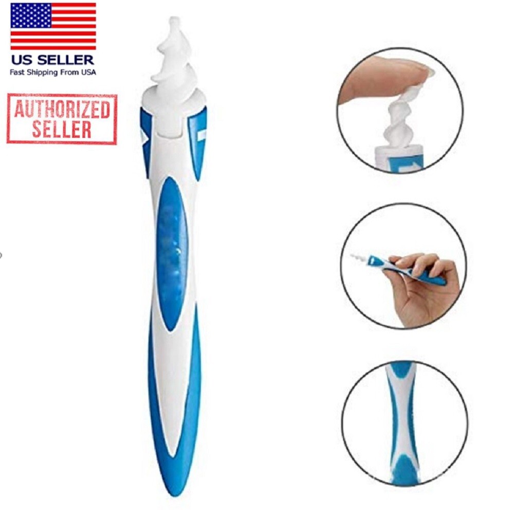 Ear Cleaner Kit for Ear Wax Removal-Spiral Q-Grips Tip Picker Easy ...