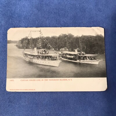 Thousand Islands New York NY Vintage Postcard 1901-07 Captain Visger ...