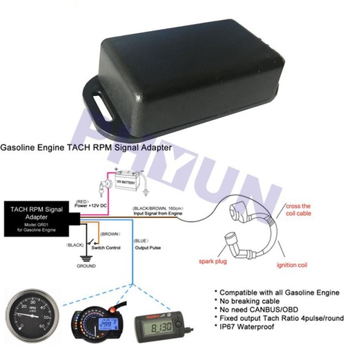9V-36V Gasoline Engine RPM Tacho Signal Sensor For Car Boat ATV UTV ...