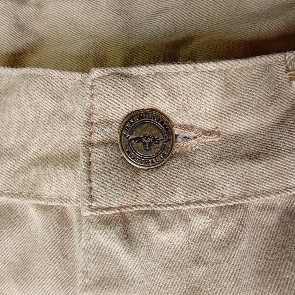 R M WILLIAMS men size 34R jeans tan TJ781 cotton pants Australia ...