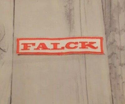 Falck ~(emergency services company) Patch~ Neon Orange~ 1"x4" sew on ...